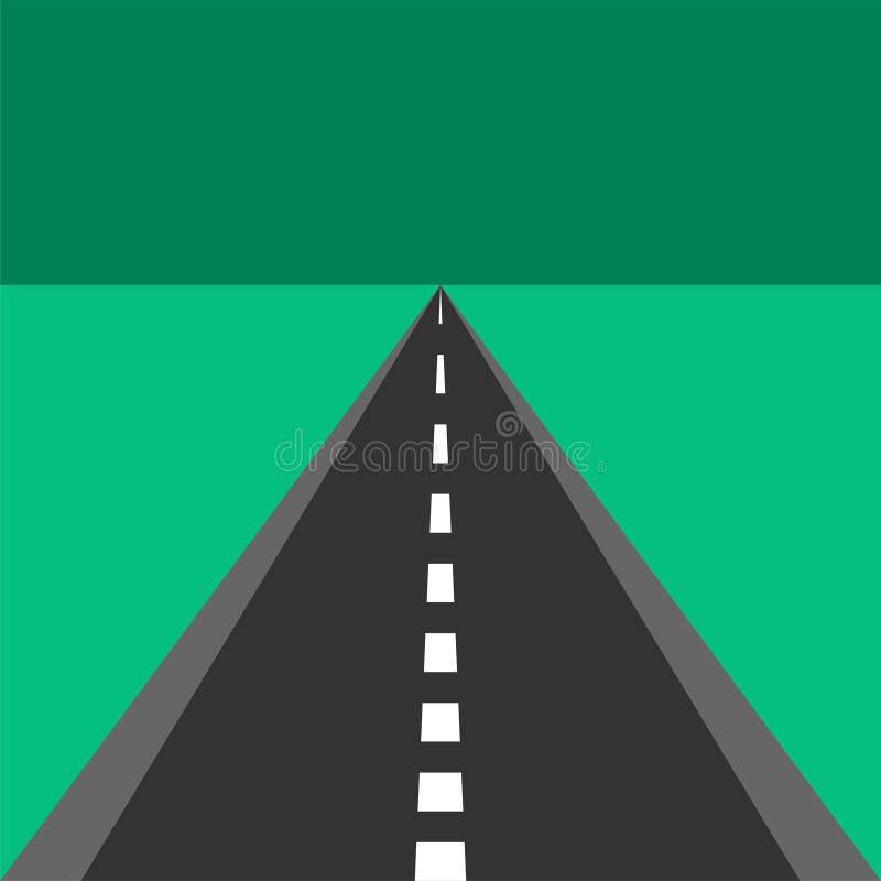Long Road Stretching Beyond Horizon. Vector Illustration Stock Vector ...