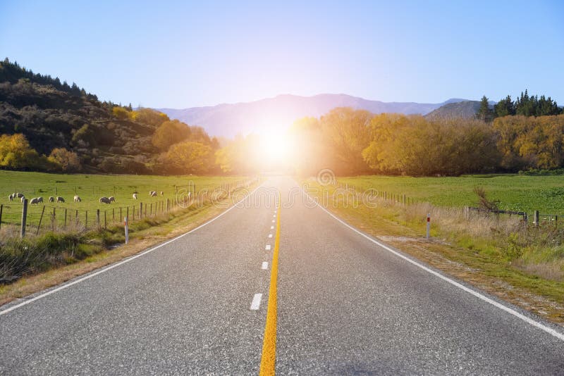 Long road to the light stock image. Image of summer - 149723625