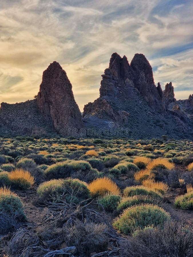 View in Tenerife in the Sunset Stock Photo - Image of tenerife, view ...