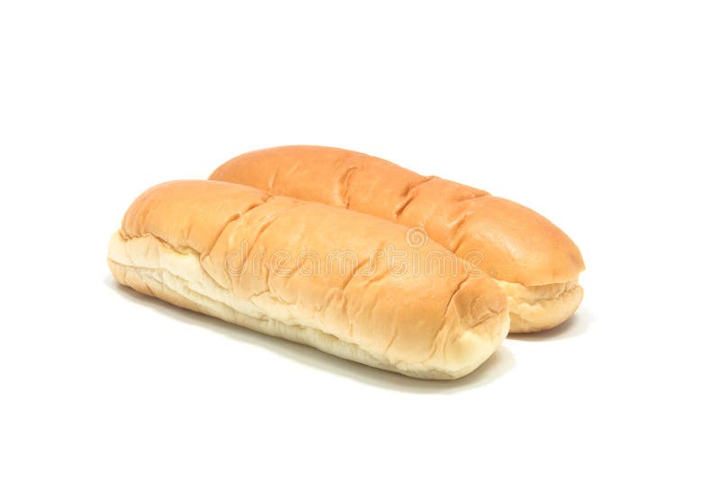 Long Roll Bread on White Background. Stock Photo - Image of healthy ...