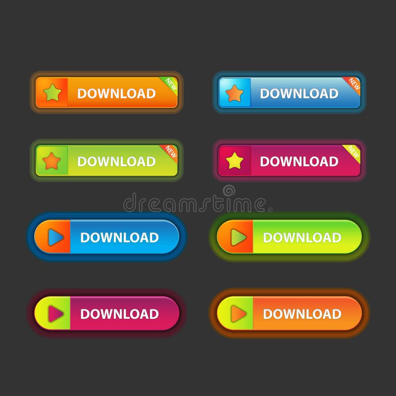 Long round buttons stock illustration. Illustration of button - 38001145