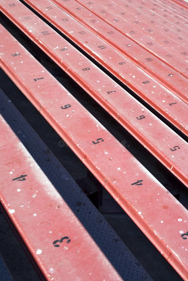 Long row of bleachers stock image. Image of seat, university - 11578443