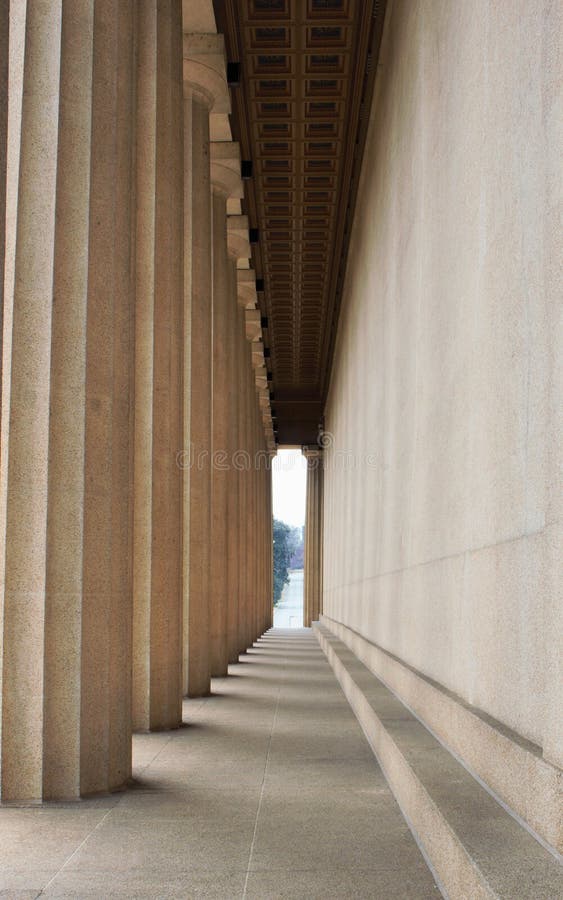 Long row of columns stock image. Image of style, nashville - 48208345