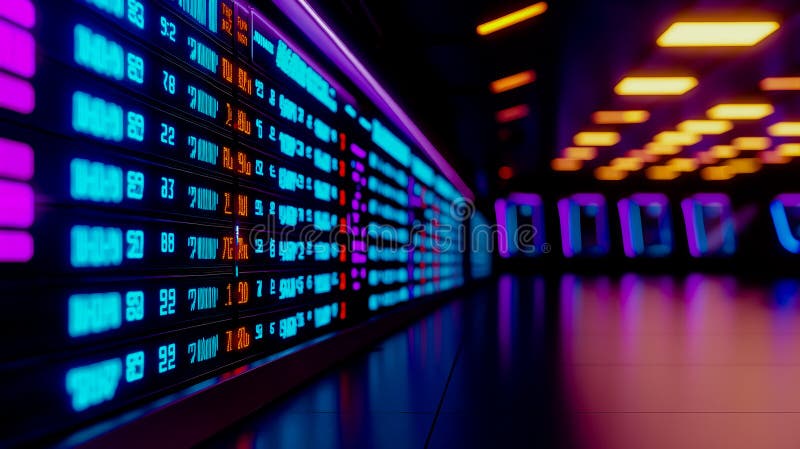 A Long Row of Computer Servers in a Server Room Stock Image - Image of ...