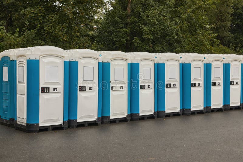 Toilets Installed at a Public Event Stock Image - Image of sanitation ...