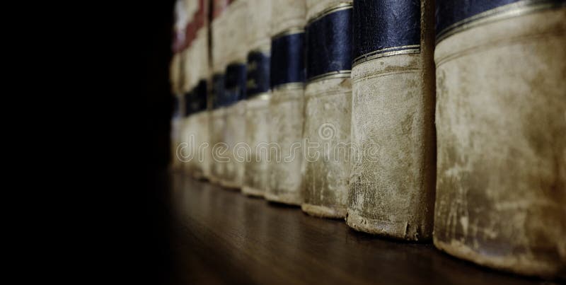 Row of Law Books on Shelf for Learning and Study Stock Image - Image of ...