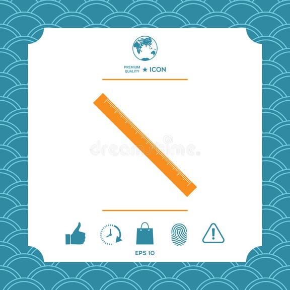 The long ruler icon stock vector. Illustration of measurement - 106055704