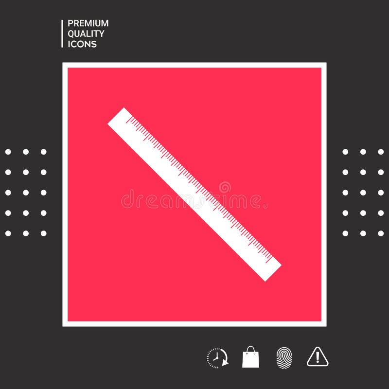 The long ruler icon stock vector. Illustration of meter - 108830582