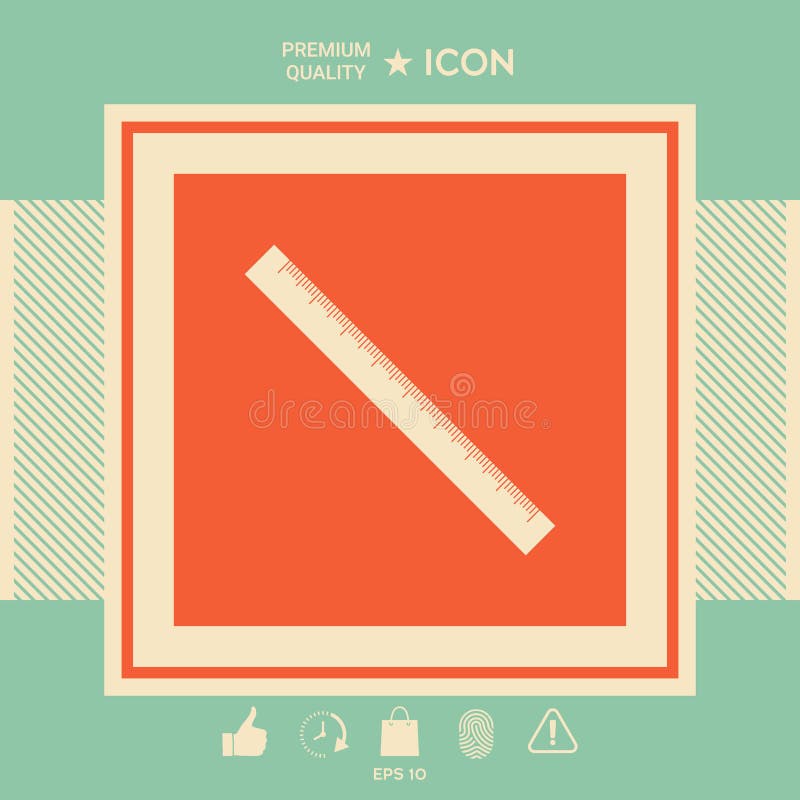 The long ruler icon stock vector. Illustration of ruler - 118220841