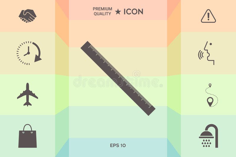 The long ruler icon stock vector. Illustration of centimeter - 115073668