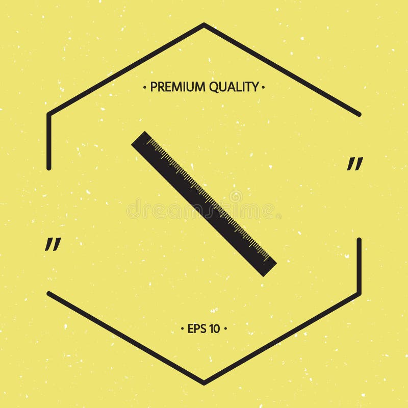 The long ruler icon stock vector. Illustration of inch - 116441029