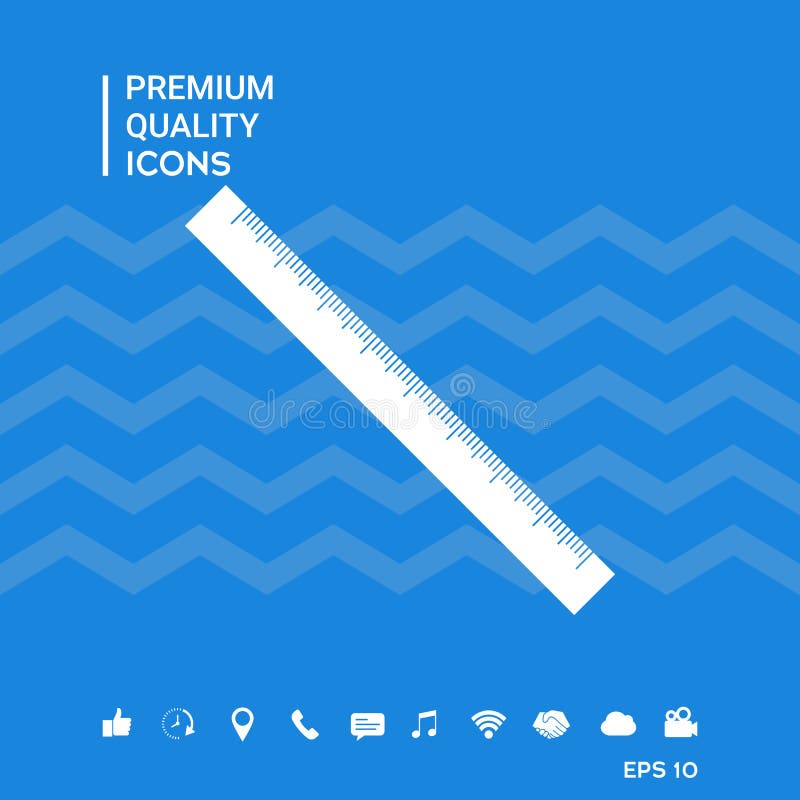 The long ruler icon stock vector. Illustration of dimension - 117190755
