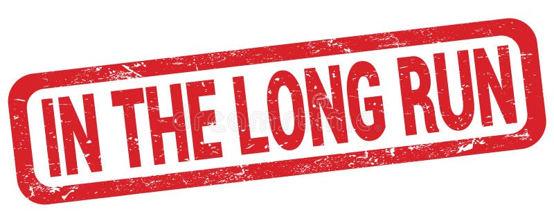 In the LONG RUN Text Written on Red Rectangle Stamp Stock Illustration ...