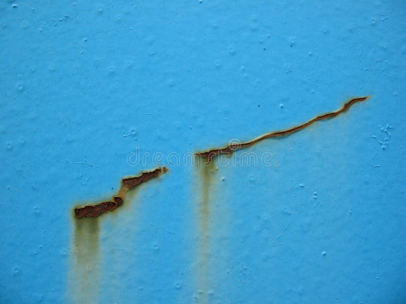 Long Rust on Blue Steel Background Stock Photo - Image of surface, wall ...