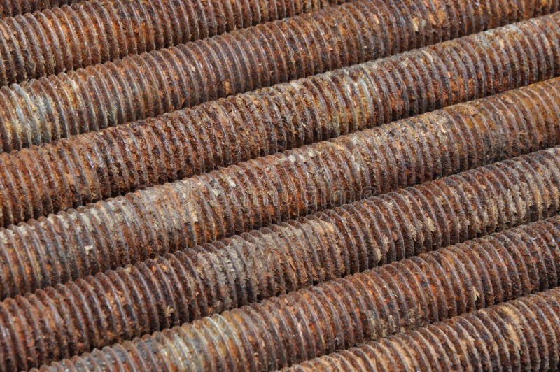 Long rusted bolts stock image. Image of bolt, build, industrial - 42156317