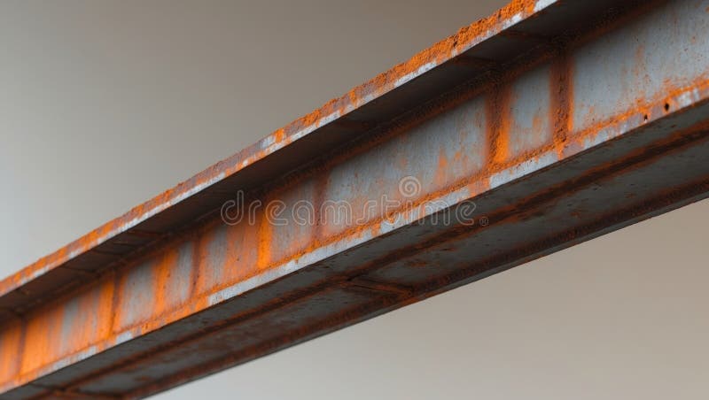 Long Rusty Steel Beam for Construction Projects Stock Illustration ...