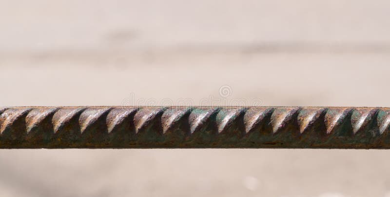 Long Rusty Steel Rod. Industrial. Stock Photo - Image of abstract, blur ...