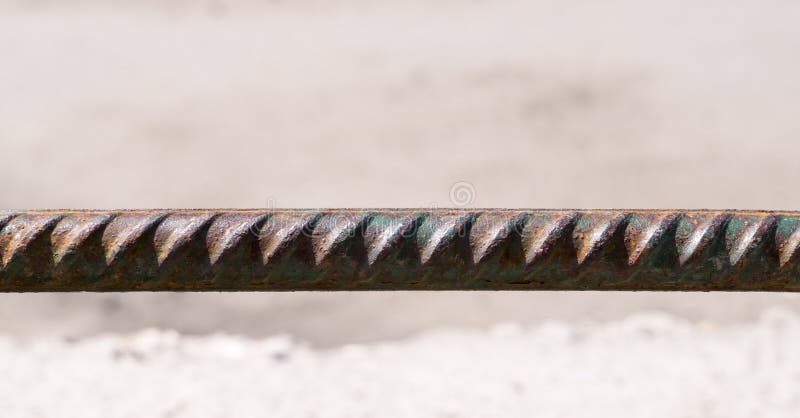 Long Rusty Steel Rod. Industrial. Stock Photo - Image of abstract, blur ...