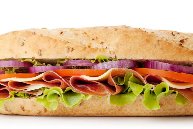 Long sandwich closeup stock image. Image of cheese, long - 18352315
