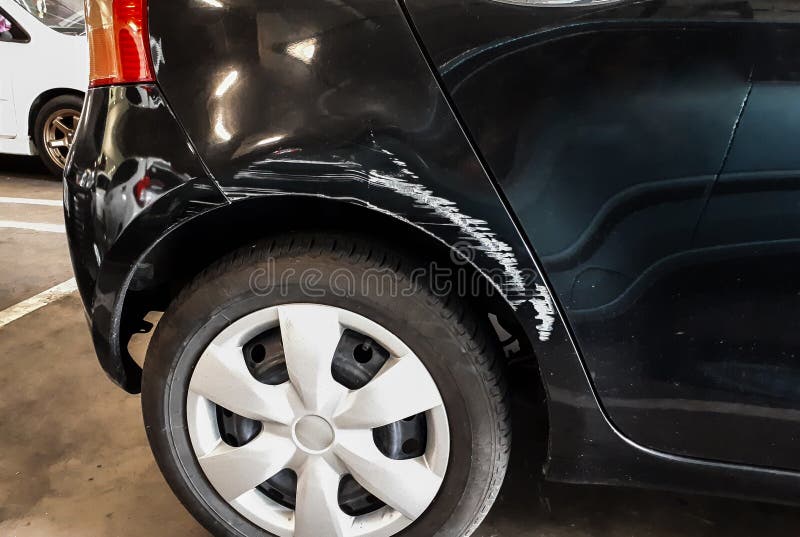 A long scratch on a car stock image. Image of damage - 163337833