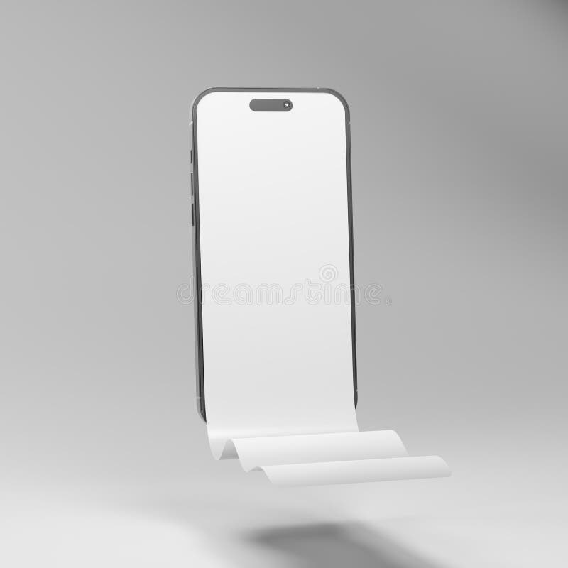 Long Scroll Smartphone Screen, Use for Design Presentation Mockup Stock ...