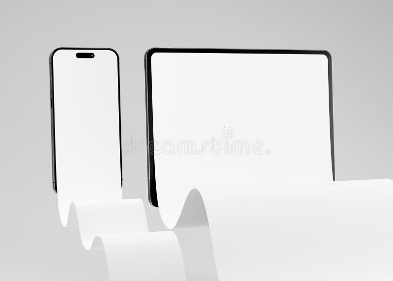 Long Scroll Tablet and Smartphone Screen, Use for Design Presentation ...