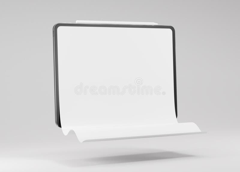 Long Scroll Tablet Screen, Use for Design Presentation Mockup Stock ...