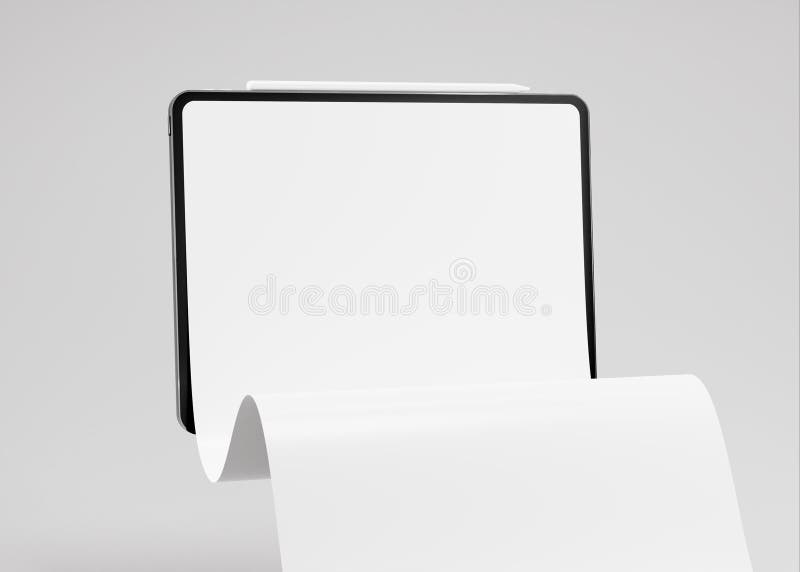 Long Scroll Tablet Screen, Use for Design Presentation Mockup Stock ...