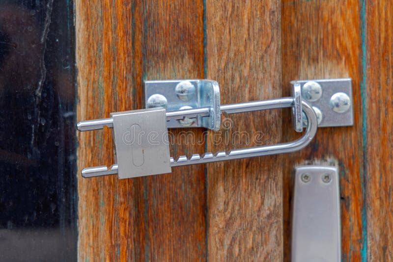 Long Shackle Padlock stock image. Image of long, locked - 242418889