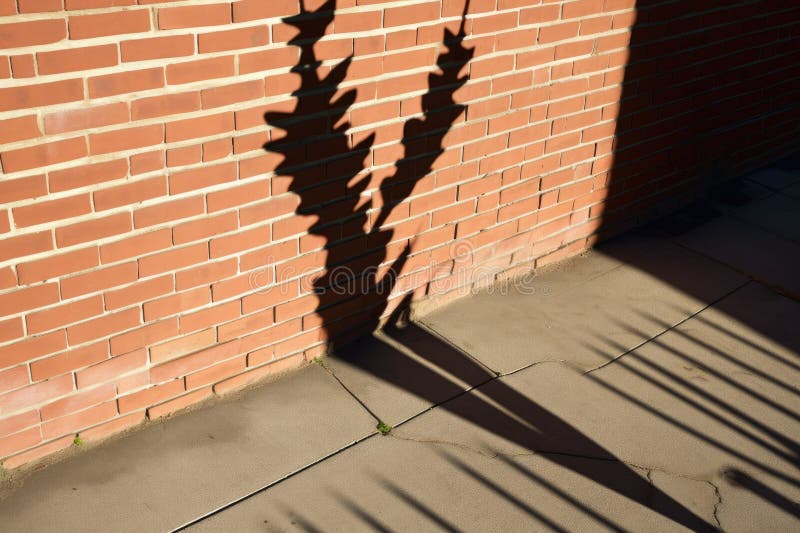 Long Shadow of a Key Falling on a Vertical Arrangement of Bricks Stock ...