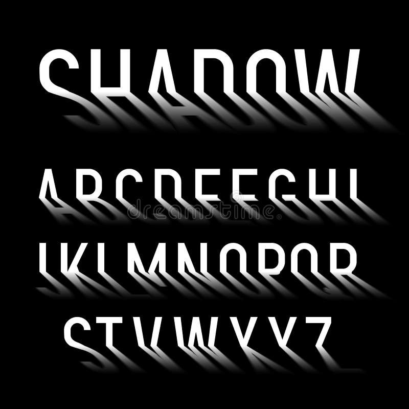 Long shadow style font stock vector. Illustration of shadow - 134678166