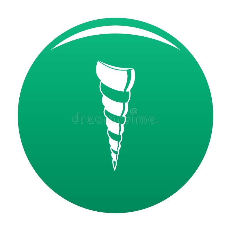 Long Shell Icon Vector Green Stock Vector - Illustration of food, snail ...
