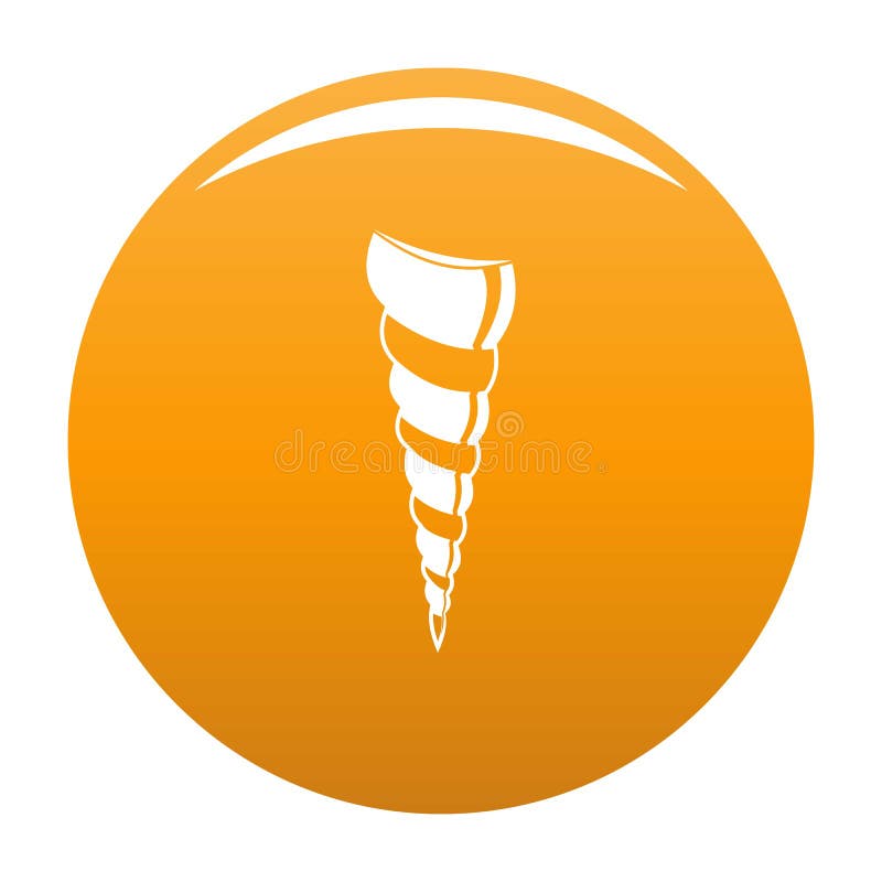 Long Shell Icon Vector Orange Stock Vector - Illustration of engraving ...