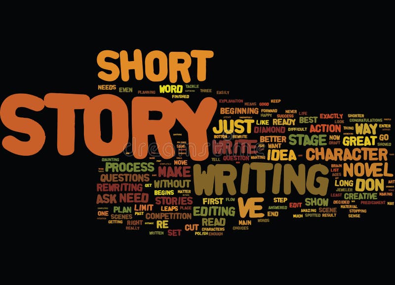 The Long and the Short of the Short Story Text Background Word Cloud ...