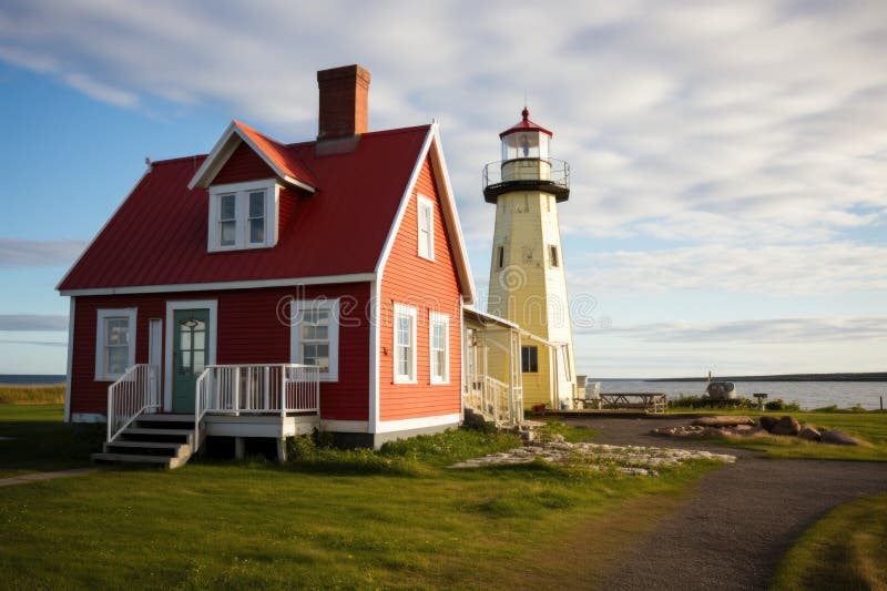 Long Shot of a Lighthouse Converted into a Guest House Stock Photo ...