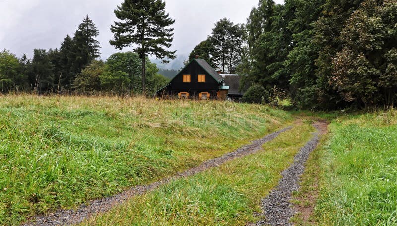 Long Shot of the Small House Stock Photo - Image of life, nature: 91979534