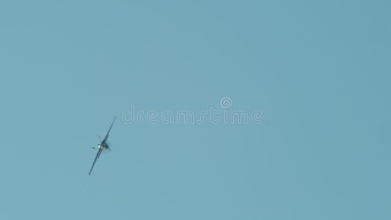 Stunt plane in free fall stock video. Video of performances - 296154443