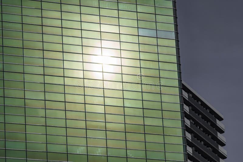 Sun Reflection Over Office Building Stock Photo - Image of facade ...