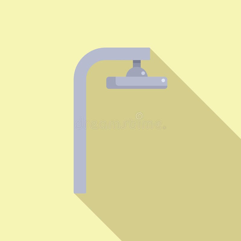 Long Shower Head Icon Flat Vector. Cold Room Wet Stock Illustration ...