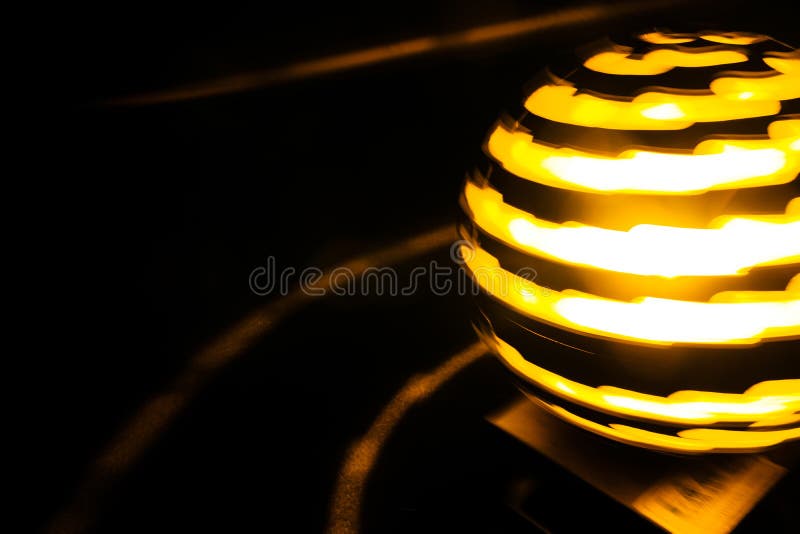 Long Shutter Speed of Electric Lantern with Golden Light Stock Image ...