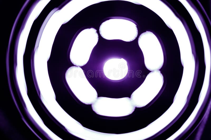 Long Shutter Speed of Electric Lantern with Purple Light Stock Image ...