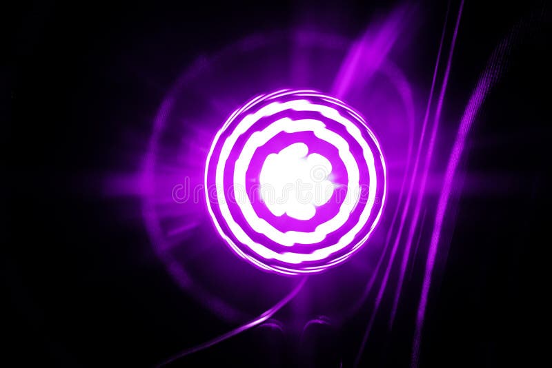 Long Shutter Speed of Electric Lantern with Purple Light Stock Image ...