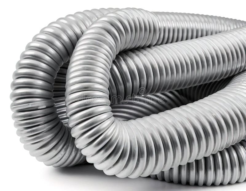 A Long Silver Pipe is Curled Up and Twisted Ai Generated Stock ...