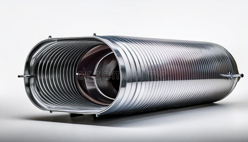 A Long, Silver Pipe with a Hole in the Middle Stock Illustration ...