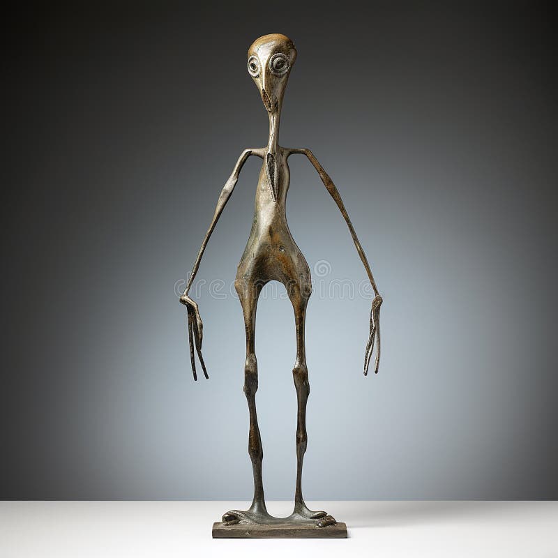 Long, Skinny, Alien Style Figure. Created Using Ai Generative. Stock ...