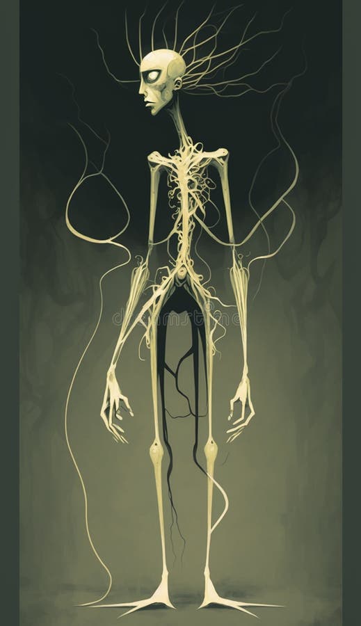 Long, Skinny, Alien Style Figure. Created Using Ai Generative. Stock ...