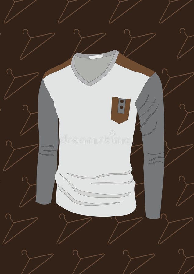 Long Sleeve Striped Shirt. Vector Illustration Decorative Design Stock ...