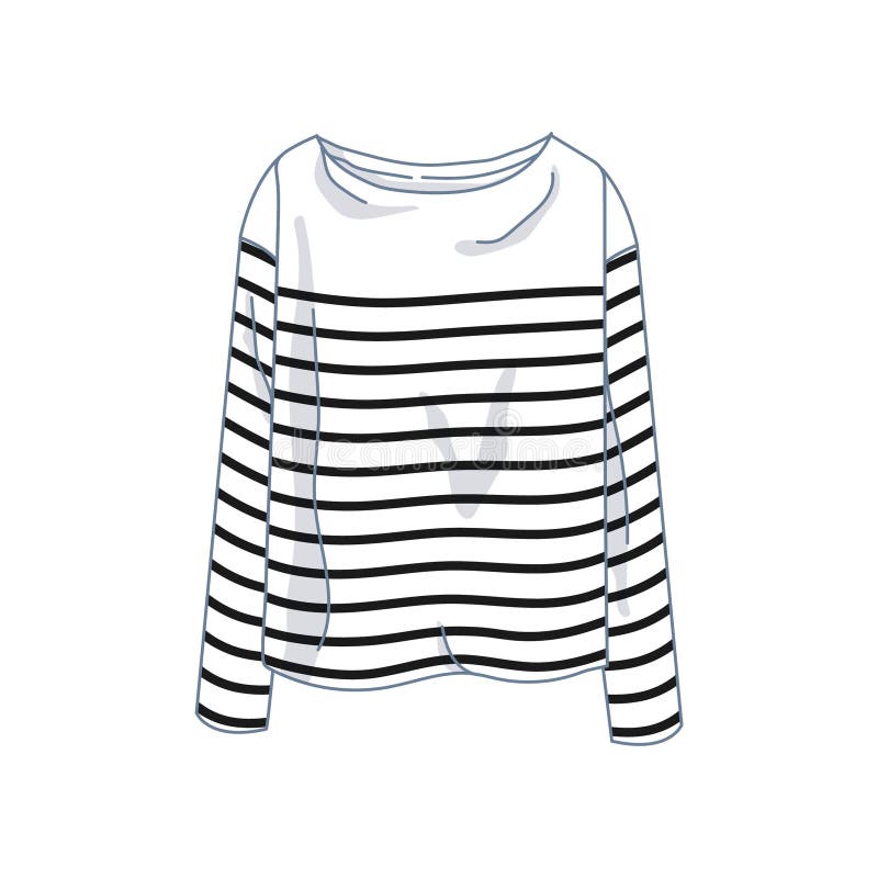 Long Sleeve Striped Shirt. Vector Illustration Decorative Design Stock ...