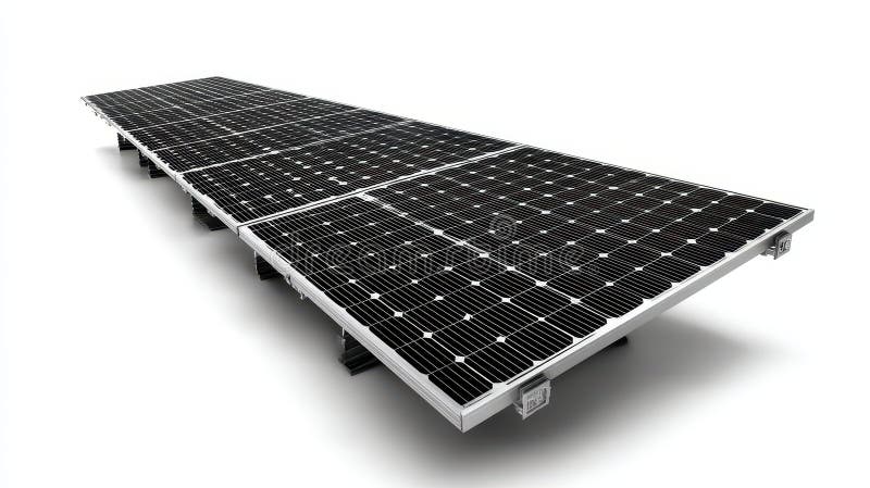 Long Solar Panel Array stock illustration. Illustration of array ...