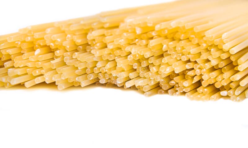Long Spaghetti on a White Background Stock Image - Image of abstract ...